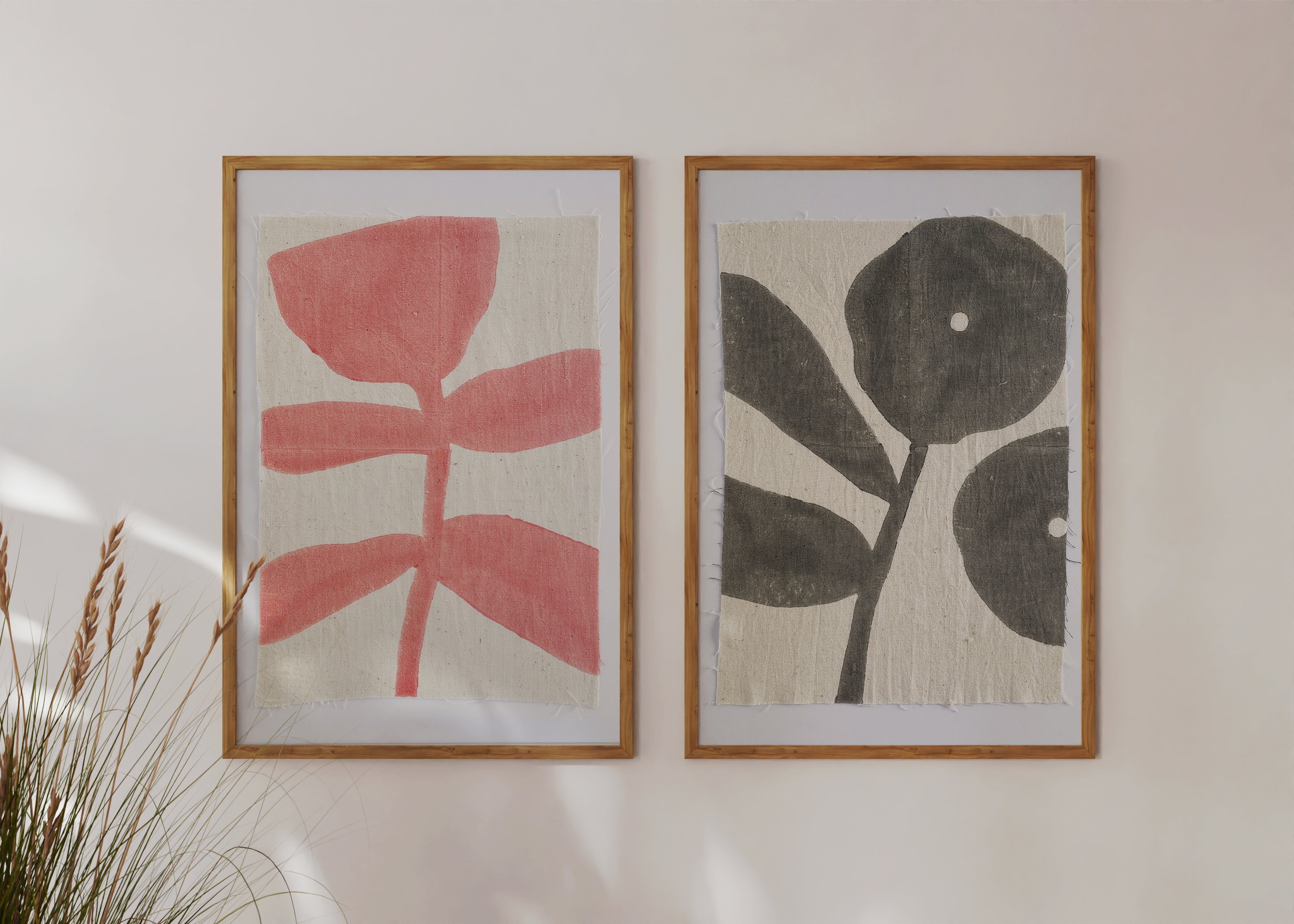 PO-EM Floral Block Print Wall Art
