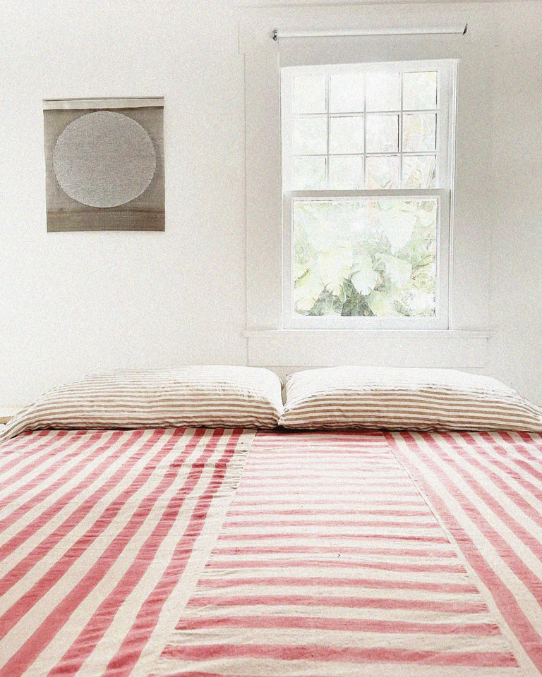 PO-EM Block Print Cotton Coverlet